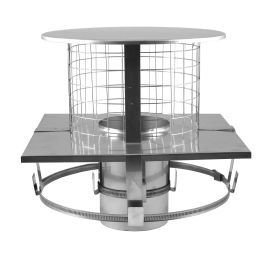 5 inch Square Based Suspending Cowl Stainless Steel - Ultraflex Flue ...